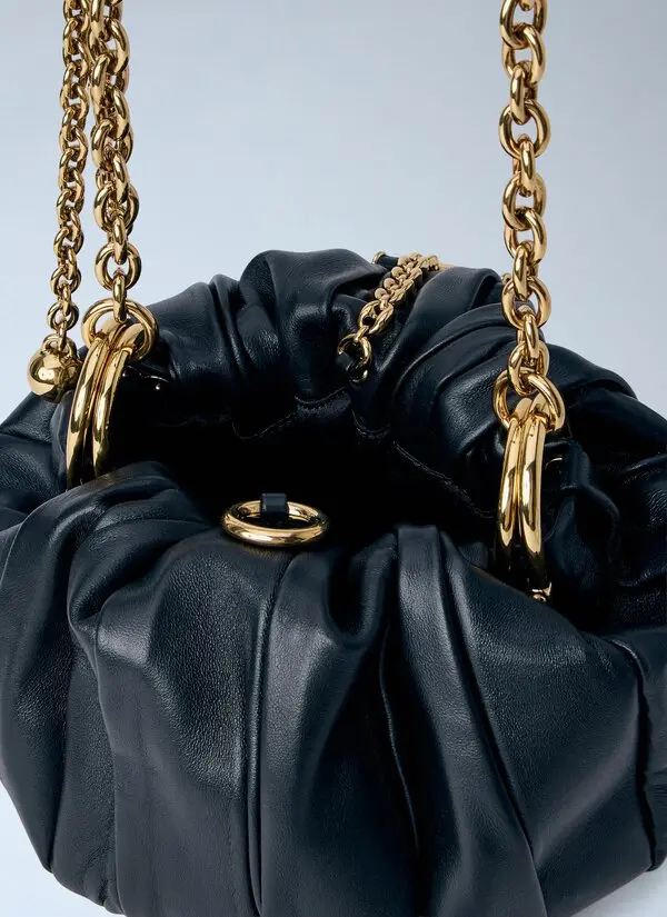 Chloé Plissé Shoulder Bag - Black