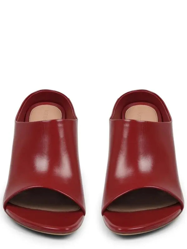 Bottega Veneta Lamb Leather Open Toe Mule - Red