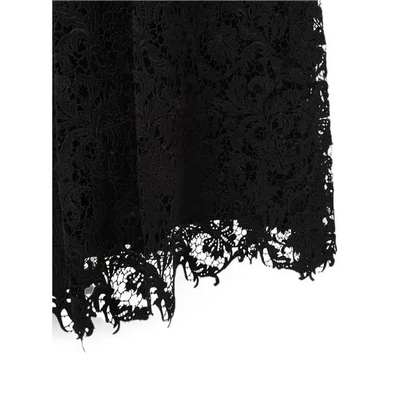 Fendi Pleated Lace Skirt - Black