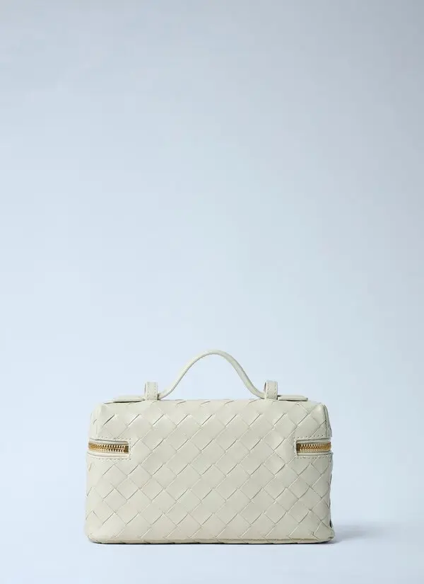 Bottega Veneta Intrecciato Leather Crossbody Bag - White