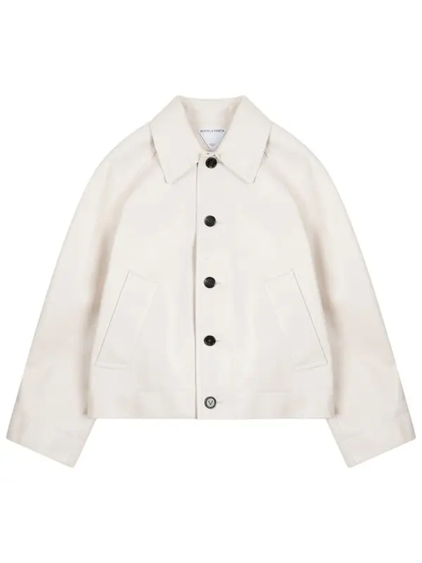 Bottega Veneta Leather Jacket - White