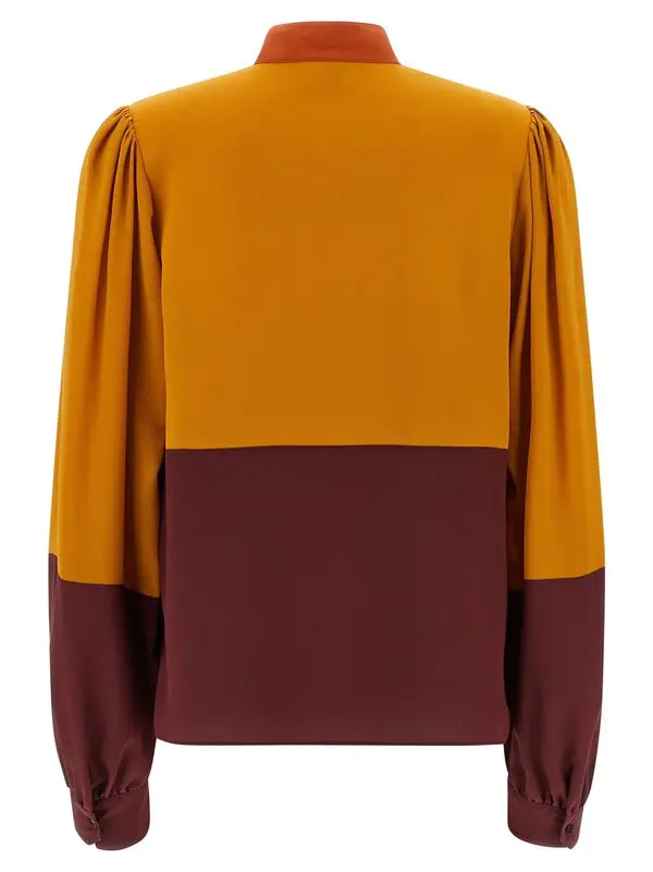 Saint Laurent Color-block Blouse - Multicolor