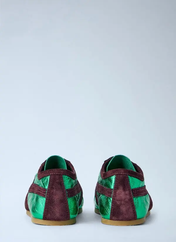 Dries Van Noten Metallic Panel Sneakers - Green