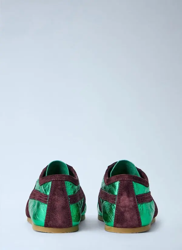 Dries Van Noten Metallic Panel Sneakers - Green
