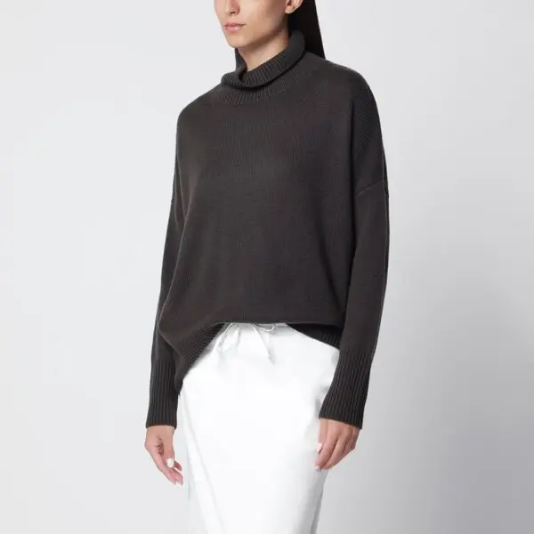 LISA YANG Dark Green Heidi Cashmere Sweater - Gray