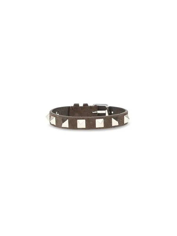 Valentino Garavani Rockstud Leather Bracelet - Brown