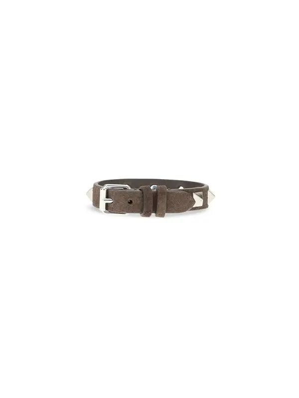 Valentino Garavani Rockstud Leather Bracelet - Brown