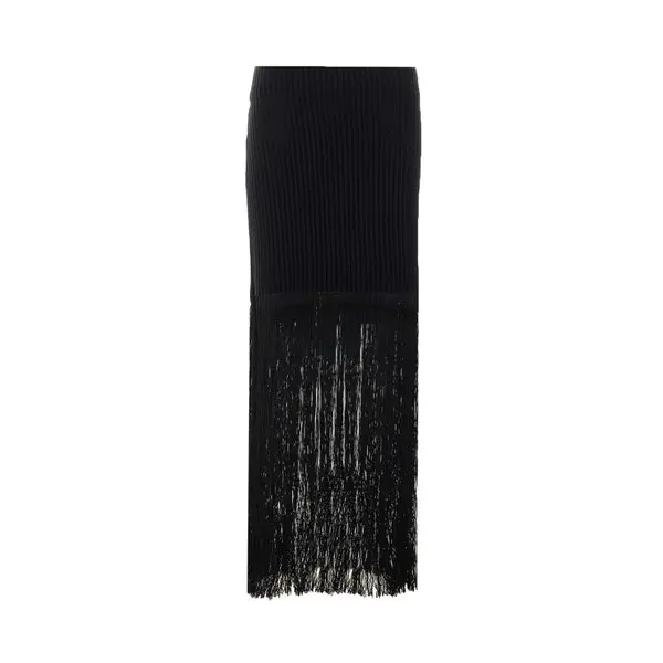 Alaïa Fringed Tube Skirt - Black