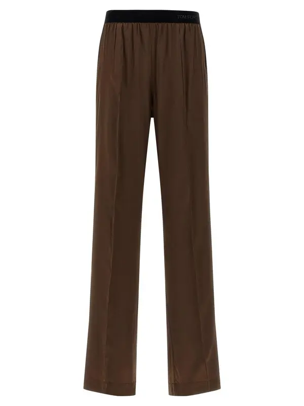 TOM FORD Silk Pants - Brown