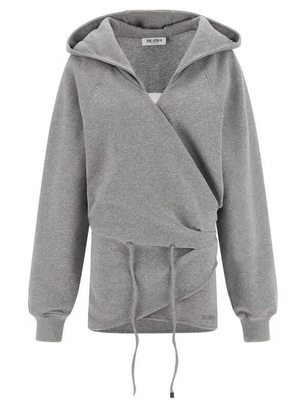 Attico Hooded Dress - Gray