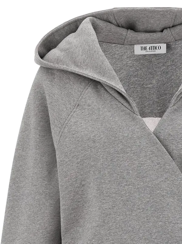 Attico Hooded Dress - Gray