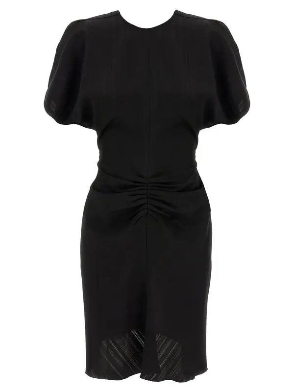 Victoria Beckham Gathered Waist Mini' Dress - Black