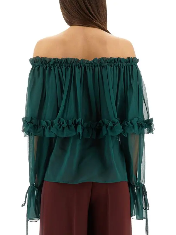 Saint Laurent Blue In Silk