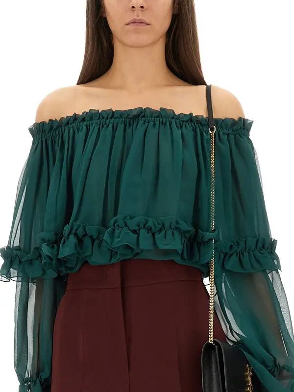 Saint Laurent Blue In Silk