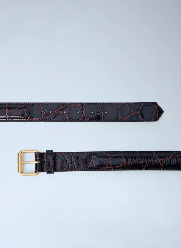 Dries Van Noten Embossed Leather Belt - Multicolor