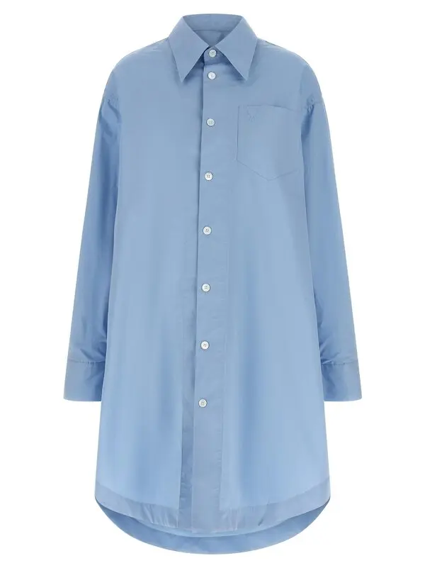 AMI Paris De Coeur' Shirt Dress - Blue