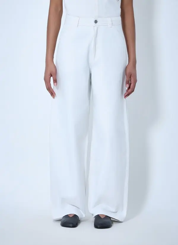 LEMAIRE Wide-leg Trousers - White
