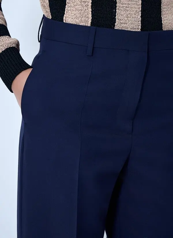 Dries Van Noten Wool Tailored Trousers