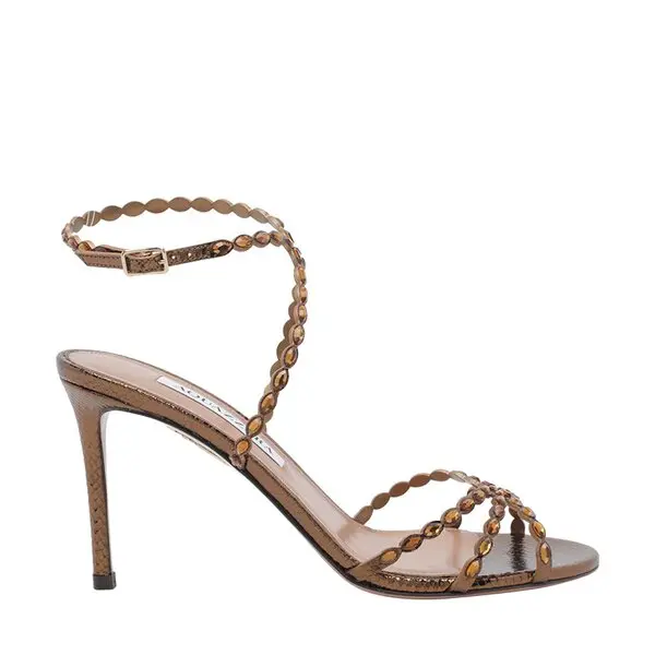 AQUAZZURA Love Struck Pump Sandals - Gold