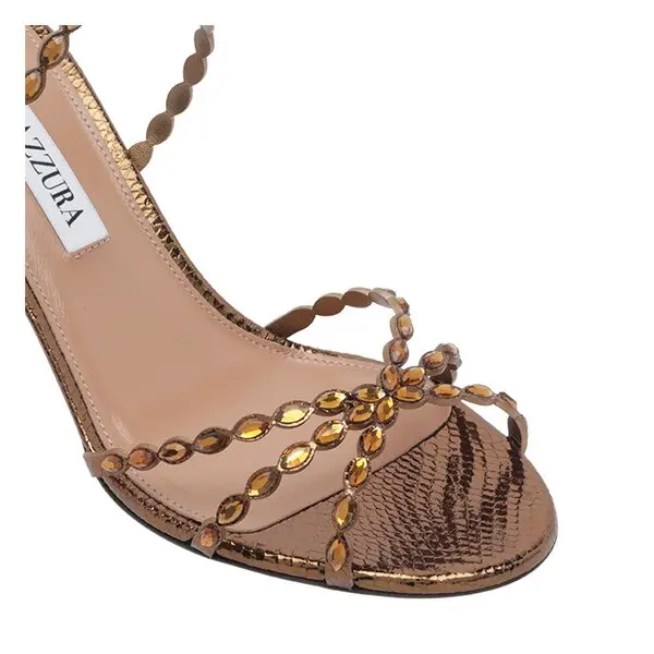 AQUAZZURA Love Struck Pump Sandals - Gold