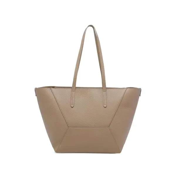 Brunello Cucinelli Calf Leather Tote - Cream