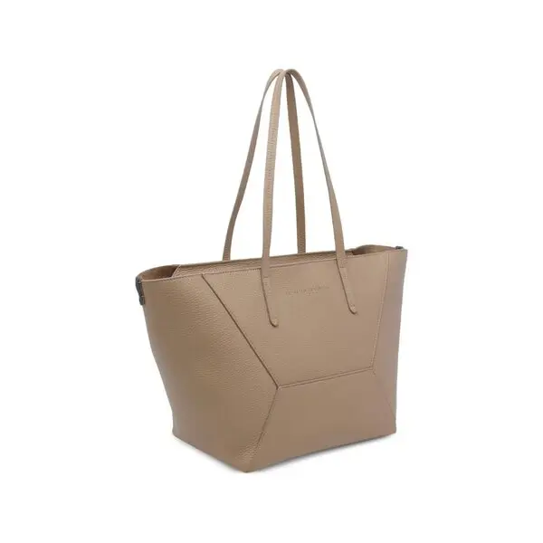 Brunello Cucinelli Calf Leather Tote - Cream