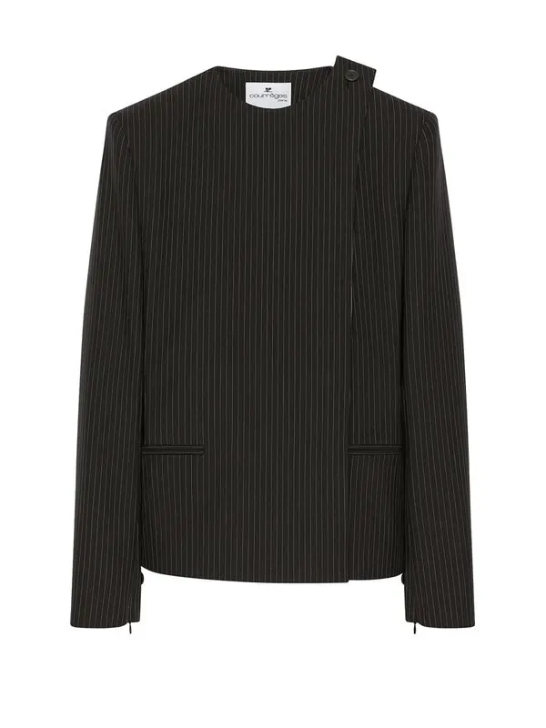 COURREGES Buckle Pinstripes Jacket