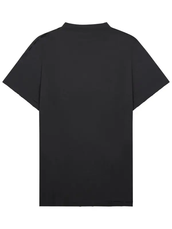 Balenciaga Cotton Graphic Print T-shirt - Black
