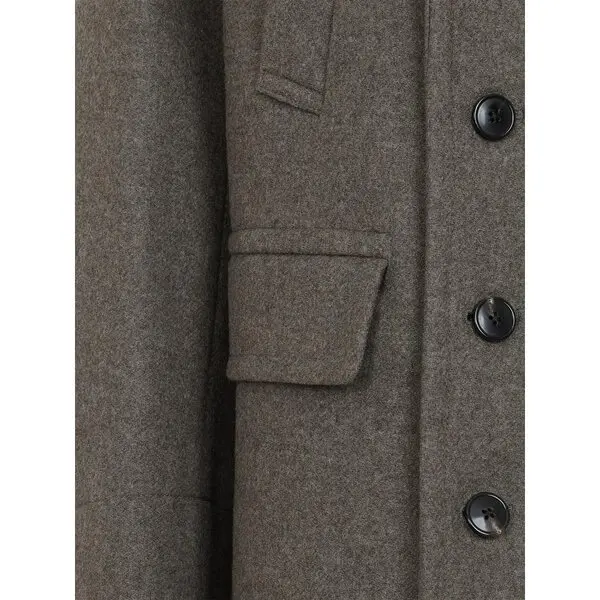 Dries Van Noten Wool Double-breasted Coat - Brown