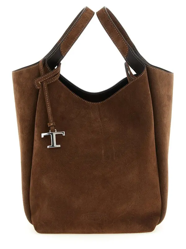 TOD'S Suede Bucket Bag - Brown