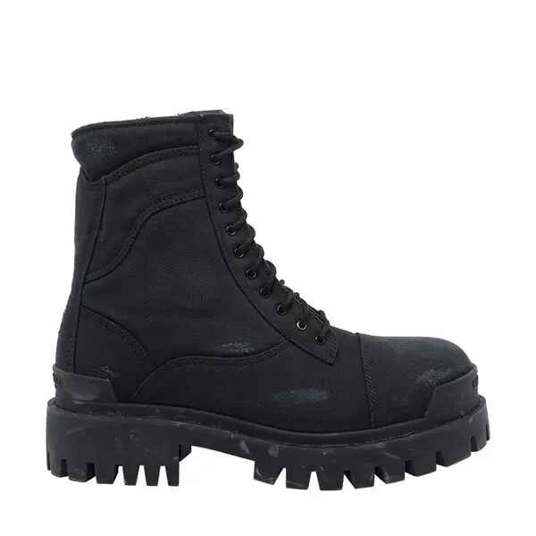 Balenciaga Strike Combat Booties - Black