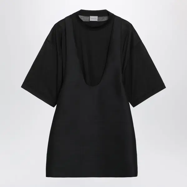 Balenciaga Wool And Silk Mini Dress - Black