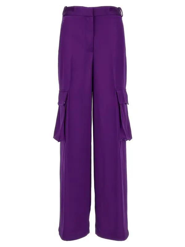 Versace Satin Cargo Pants - Purple