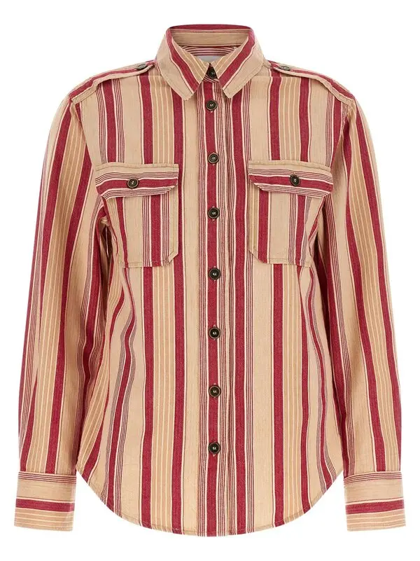 Isabel Marant Étoile Gelva Striped Cotton Canvas Shirt - Multicolor