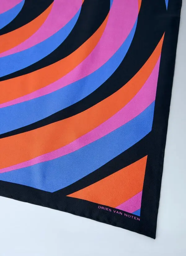 Dries Van Noten Geometric Patterned Silk Scarf
