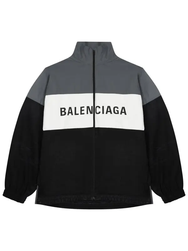 Balenciaga Jacket With Logo - Blue