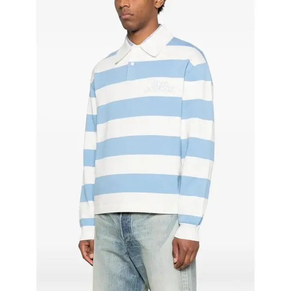 Axel Arigato Striped Knit Polo Jumper