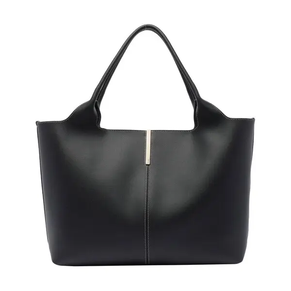 TOD'S Medium-small Leather Shoulder Bag - Black
