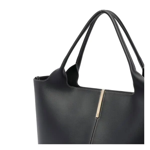 TOD'S Medium-small Leather Shoulder Bag - Black