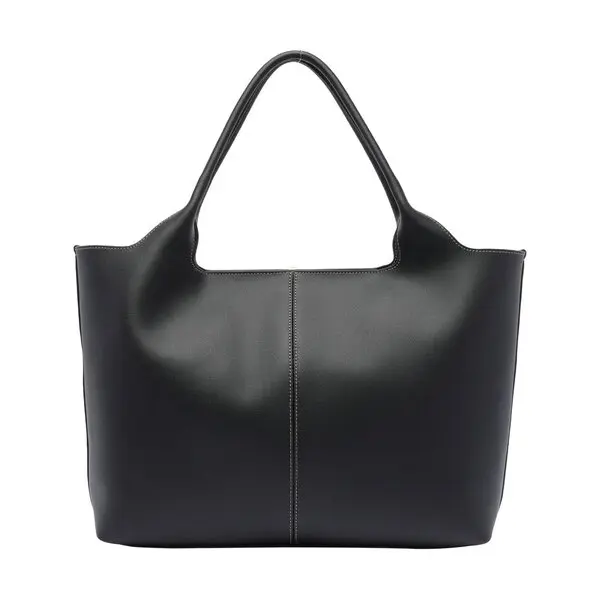 TOD'S Medium-small Leather Shoulder Bag - Black