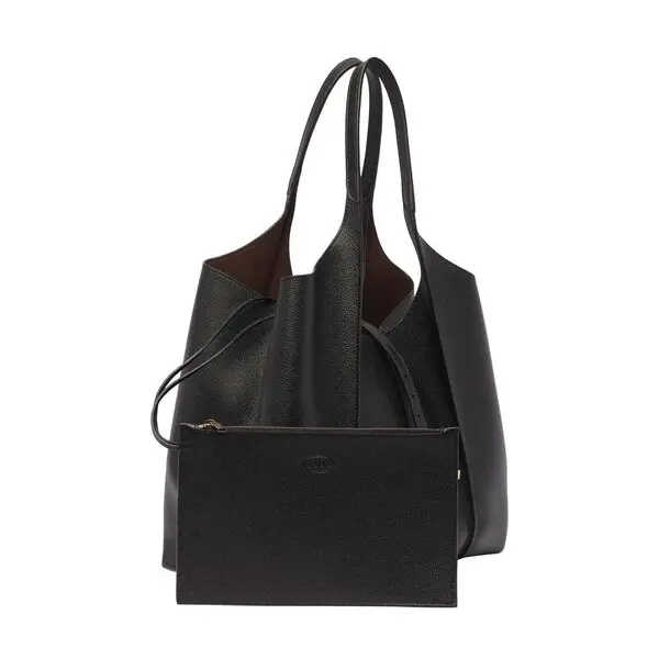 TOD'S Medium T Timeless Shopping Bag - Black