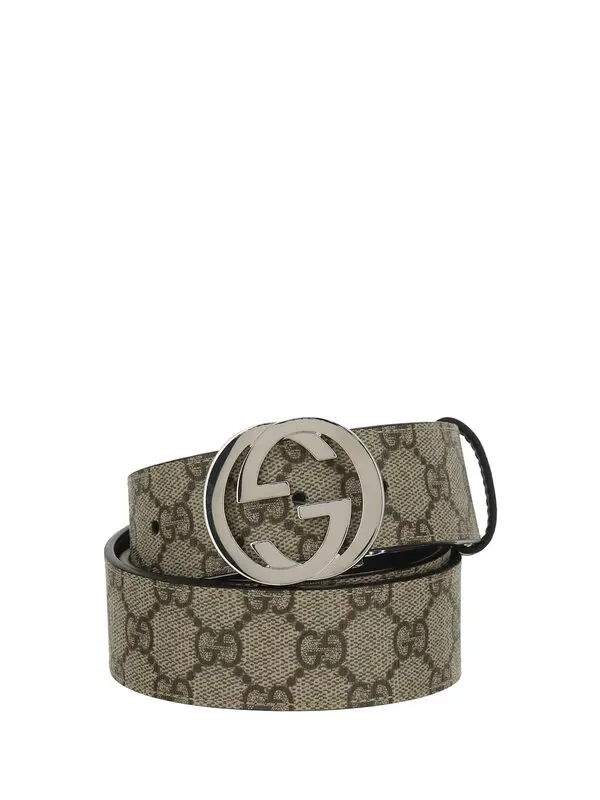 Gucci Gg Monogram Belt - Brown
