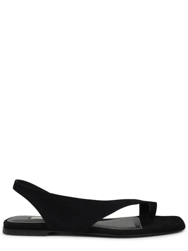 TOTEME Suede Sandal - Black