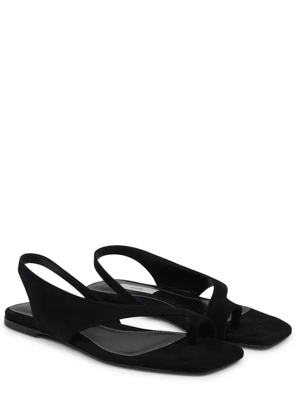 TOTEME Suede Sandal - Black