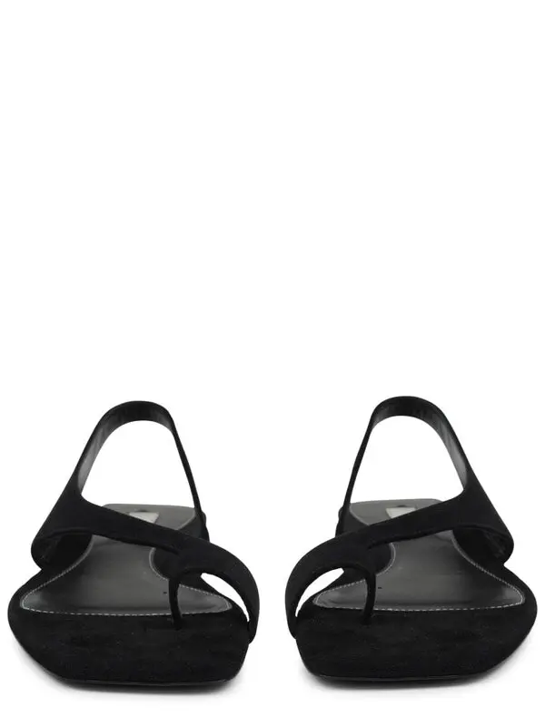TOTEME Suede Sandal - Black