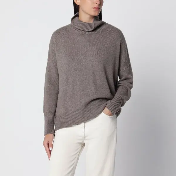 LISA YANG Turtleneck Sweater Heidi In Truffle Cashmere - Brown