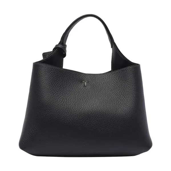 TOD'S Micro Leather Handbag With T Timeless Logo - Black