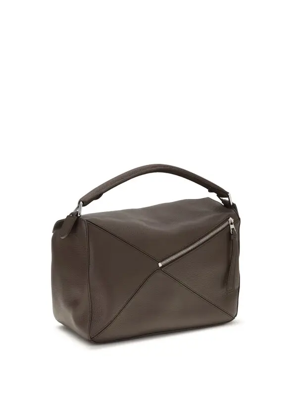 Loewe Large Puzzle Handbag In Garnet Calfskin