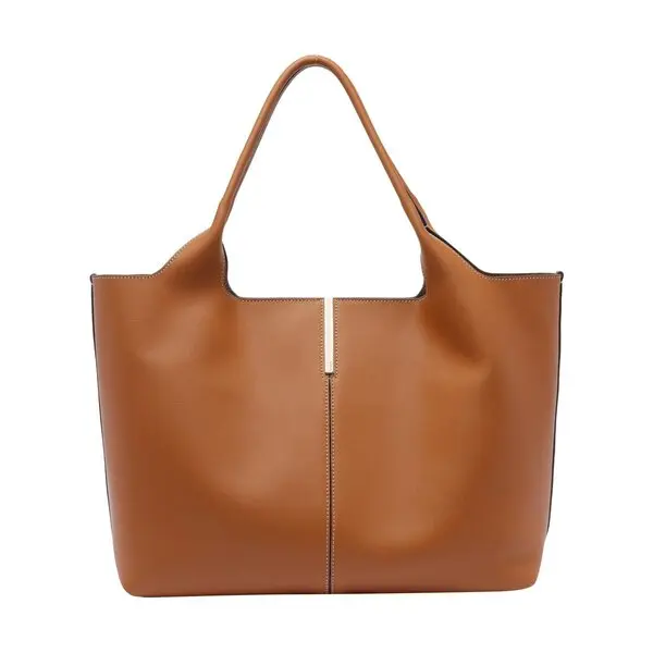 TOD'S Medium-small Leather Shopping Bag - Brown