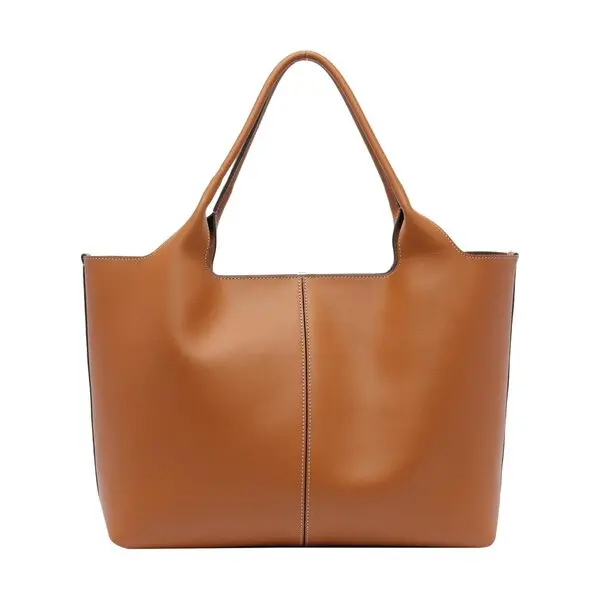 TOD'S Leather Shopping Bag - Brown